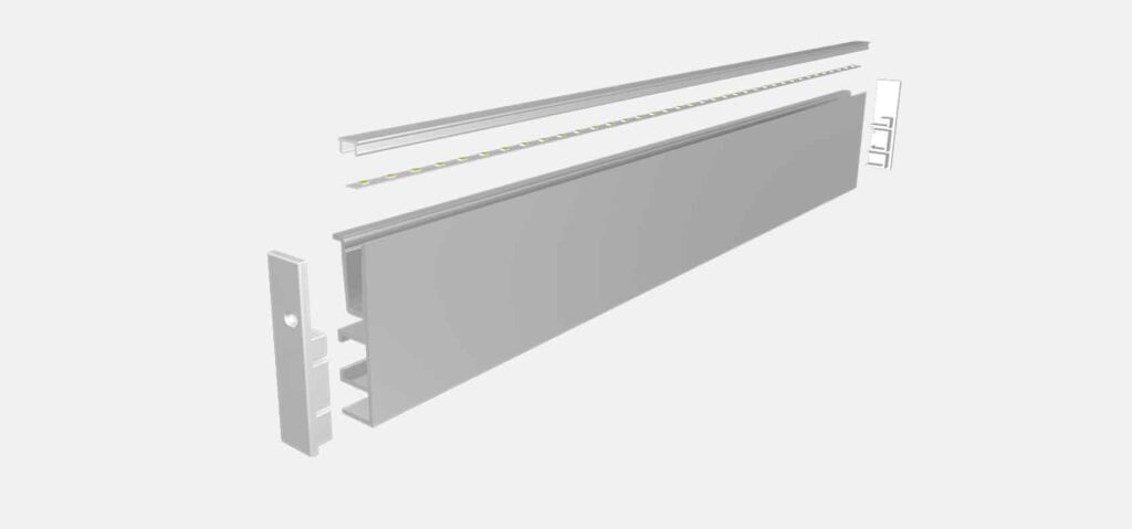 Decorative LED profile light for corner linear lighting